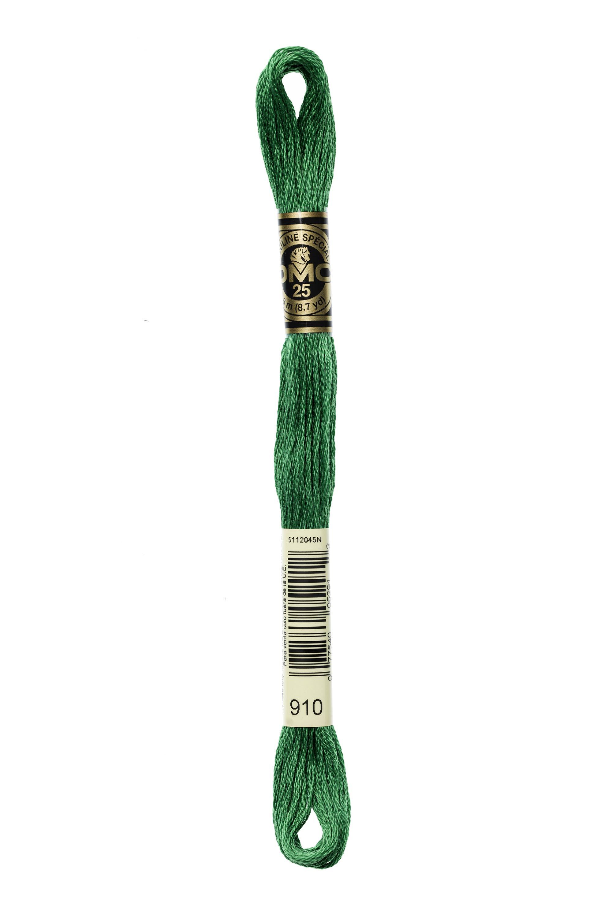 DMC 910 - Emerald Green - Dark (English Green) | Floss & Flame
